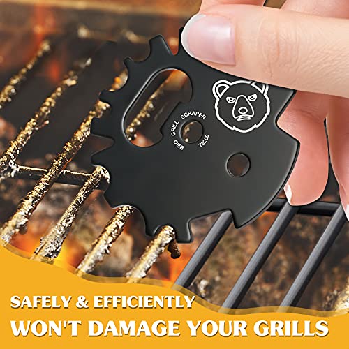 BBQ Grill Scraper Stocking Stuffers - Christmas Birthday Gifts for Men Women Dad Adults Mom Chef Kitchen Gadgets Smoker Accessories Grate Grilling Cleaning Cool Tool for Outdoor Camping Indoor Cooking