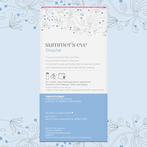 Summer's Eve Douche, Extra Cleansing Vinegar & Water, Vaginal Douche for Women, 4 Units, 4.5 Oz Each, 6 Pack
