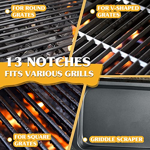 BBQ Grill Scraper Stocking Stuffers - Christmas Birthday Gifts for Men Women Dad Adults Mom Chef Kitchen Gadgets Smoker Accessories Grate Grilling Cleaning Cool Tool for Outdoor Camping Indoor Cooking