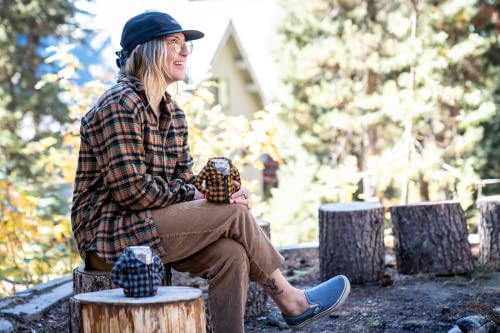 Puffin The Lumber Jack Beverage Flannel, Insulated Can Cooler, Taco Tan