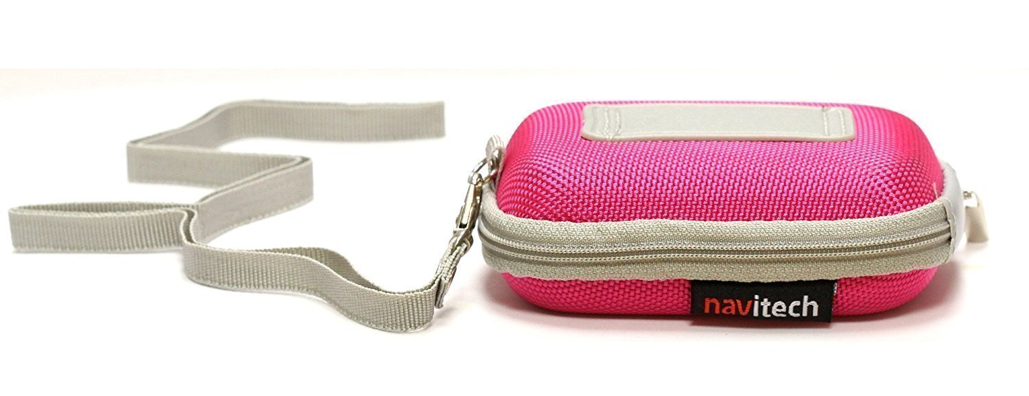 Navitech Pink Water Resistant Hard Wireless Earphone Case Cover Compatible With Bose SoundSport Pulse Wireless Headphones