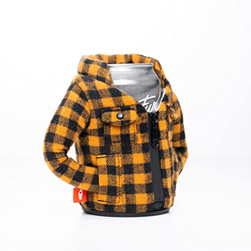 Puffin The Lumber Jack Beverage Flannel, Insulated Can Cooler, Taco Tan