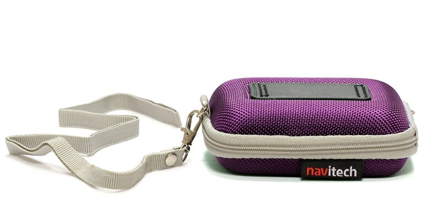 Navitech Purple Water Resistant Hard Wireless Earphone Case Cover Compatible With Bose SoundSport Pulse Wireless Headphones