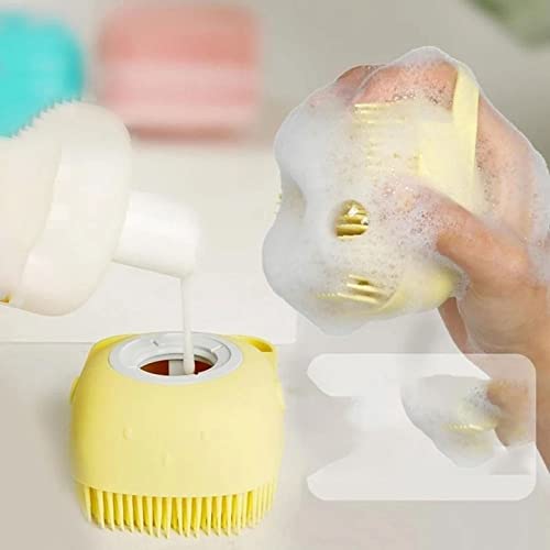 INGVY Dry Brushing Body Brush Exfoliating Body Scrub Bath Brush Bath Brush Silicone Massage Brush Creative Refillable Liquid Shower Bath Ball Brush