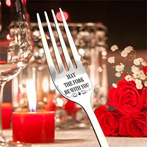 Gifts for Boyfriend Anniversary Valentines Gifts I Forking Love You Dinner Forks, Inspirational Funny Engraved Forks, Funny Engraved Dinner Fork Stocking Stuffers Gifts for Men (B)
