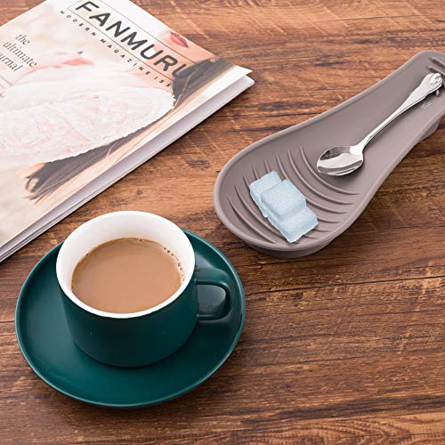 iNeibo Silicone Spoon Rest For Kitchen Counter, Silicone Spoon Holder –Silicone Utensil Rest for Stove Top