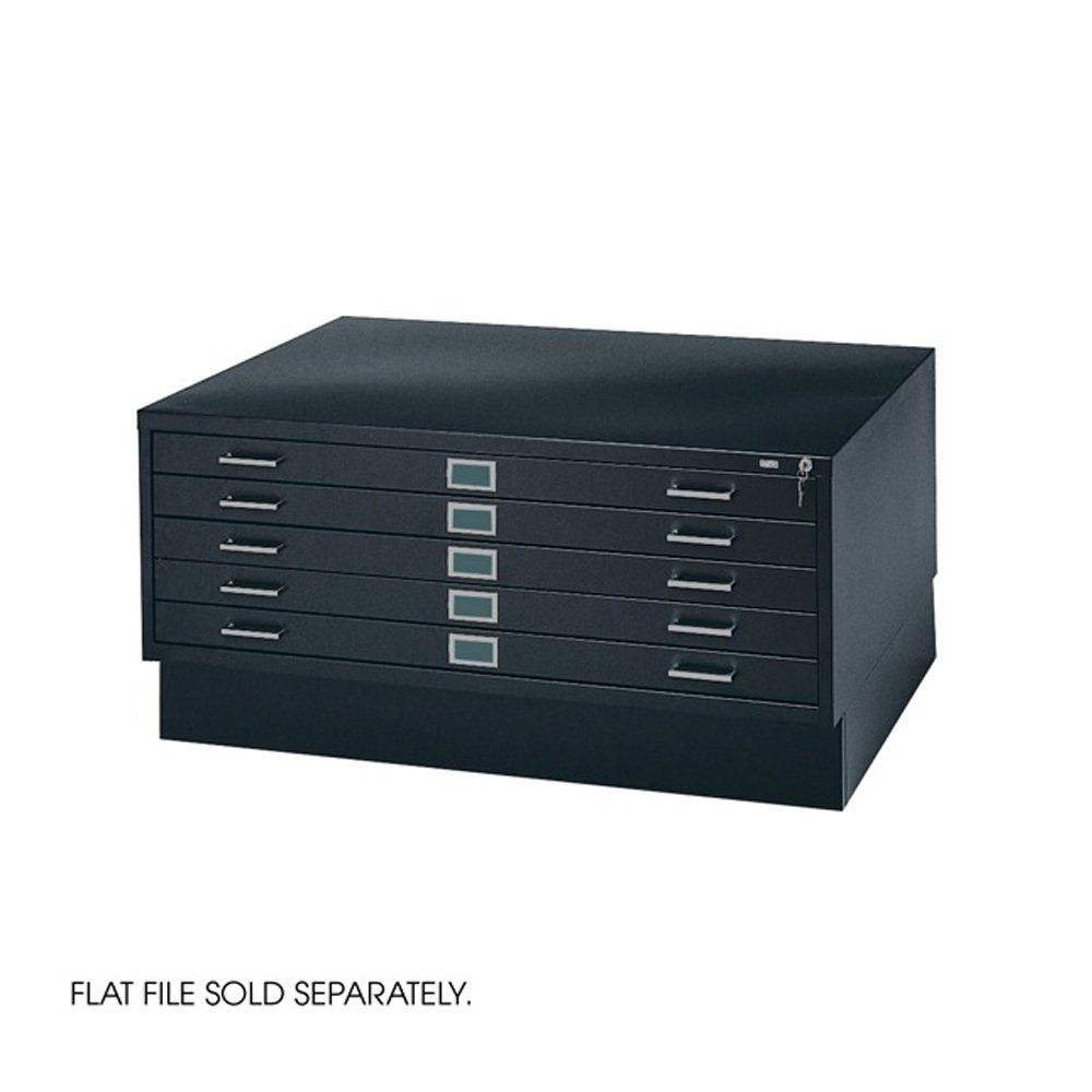 Safco Products Flat File Closed Base for 5-Drawer 4994BLR Flat File, Sold Separately, Black