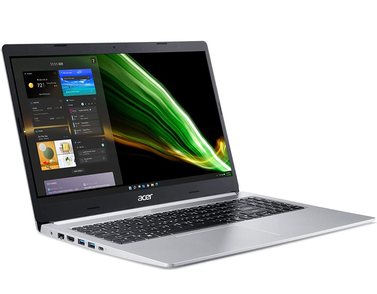 acer Aspire 5 A515 Slim Laptop 15.6" Full HD IPS (8-Core AMD Ryzen 7 5700U, 16GB RAM, 1TB PCIe SSD, AMD Radeon, Backlit KYB, WiFi 6, Bluetooth 5.2, HD Webcam, Win 11 Pro) with Dockztorm Hub