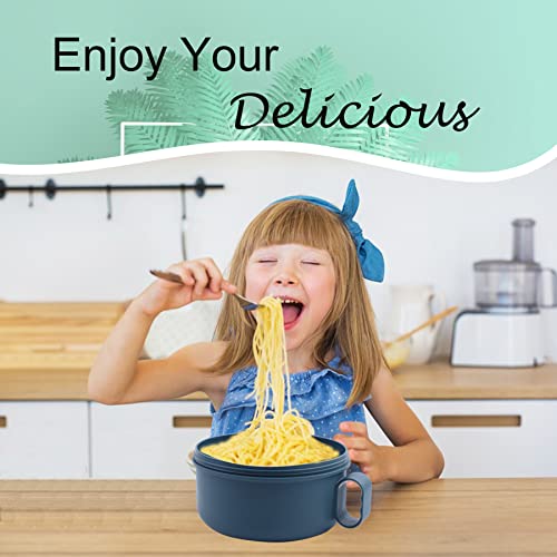 GMAEURL Ramen Bowl Set Microwave Ramen Cooker Noodle Bowl With Lid And Chopsticks BPA Free/Food Grade For Office College Dorm Room Instant Cooking Dishwasher Safe