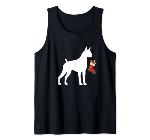 Boxer Christmas Stocking Stuffer Dog Tank Top
