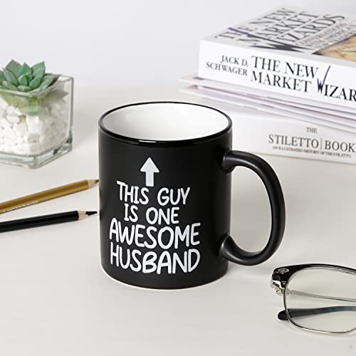 Husband Gift for Men | Funny Husband Coffee Mug Gifts for Husbands | Husband Birthday Gift, Father's Day Present, Anniversary Idea, Christmas Gift | Awesome Husband | Black Mug, 11.5oz Coffee Cup