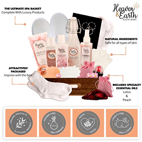 Luxury Spa Gift Basket for Women, Men Couples & Teens! Pampering Spa Bath Gift Set with Journal, Slippers, Socks etc for a Lavish Home Spa Experience!