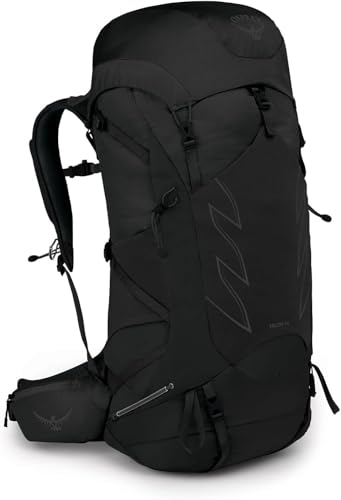 Osprey Talon 44L Men's Hiking Backpack with Hipbelt, Stealth Black, S/M