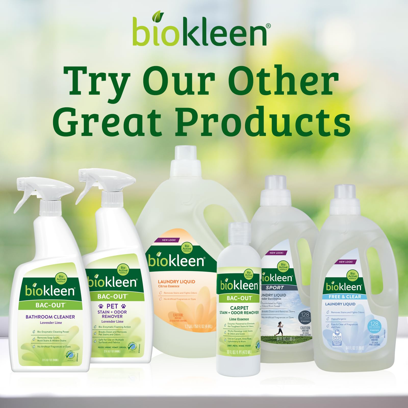 Biokleen Natural Sport 3X Concentrated Laundry Detergent, Fight Odors, Sweat & Stain Remover, Lavender Eucalyptus Scent, 300 Loads