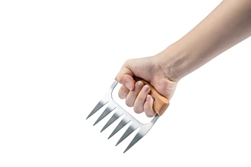 2nd-selection Meat Claws Meat Shredder with Wooden Handle, Suitable for Chicken, Beef, Pork and Other Meat, Good Barbecue, Smoky, Grill Helper(Pair of Claws Inside