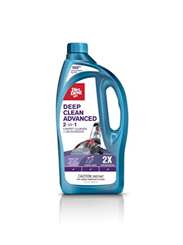 Dirt Devil Deep Clean Advance 2X Carpet Washer Solution, 32 oz., Fresh Linen Scent, Carpet Shampoo Solution, Carpet Cleaner and Deodorizer, Pair with Dirt Devil Full Size Carpet Cleaner Machines