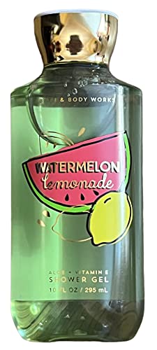 Bath and Body Works Watermelon Lemonade Gift Set Bundle with Shower Gel Soap and Loofah Pouf Sponge
