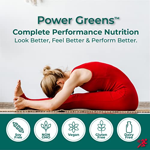 Power Greens, Superfoods Greens Powder, Super Greens, Improve Energy, Recovery and Performance, Probiotics & Digestive Support, Berry Flavor, 30 Servings