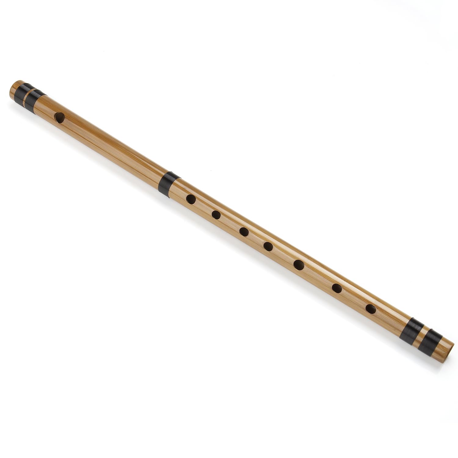 Japanese Bamboo Flute with Black Lines 7/8 Hon Handmade Bamboo Musical Instrument (7 Hon)