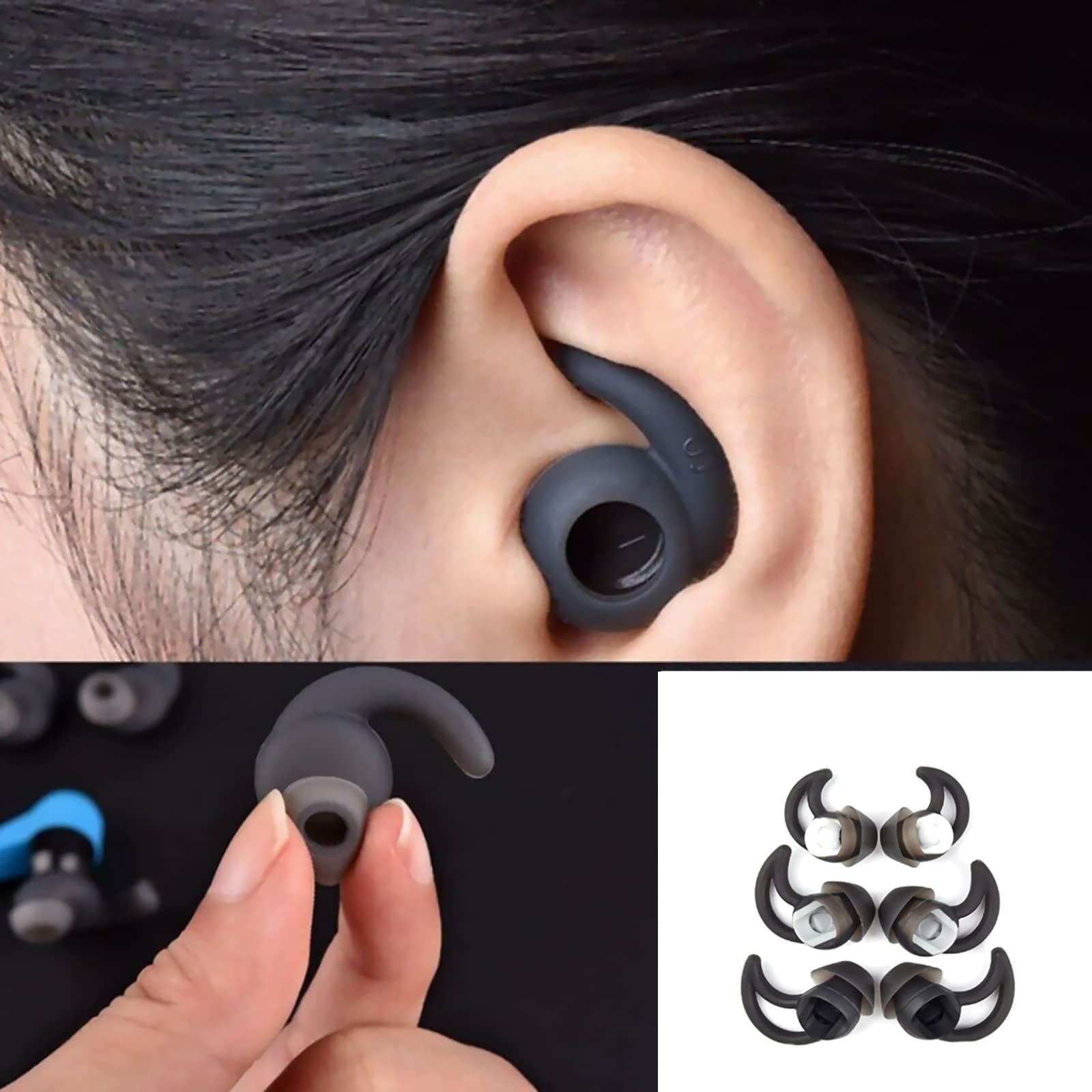 NATEFEMIN 3 Size Replacement Earbuds for Bose QC30/QC20/QC20i/SoundSport SIE2i IE2 IE3