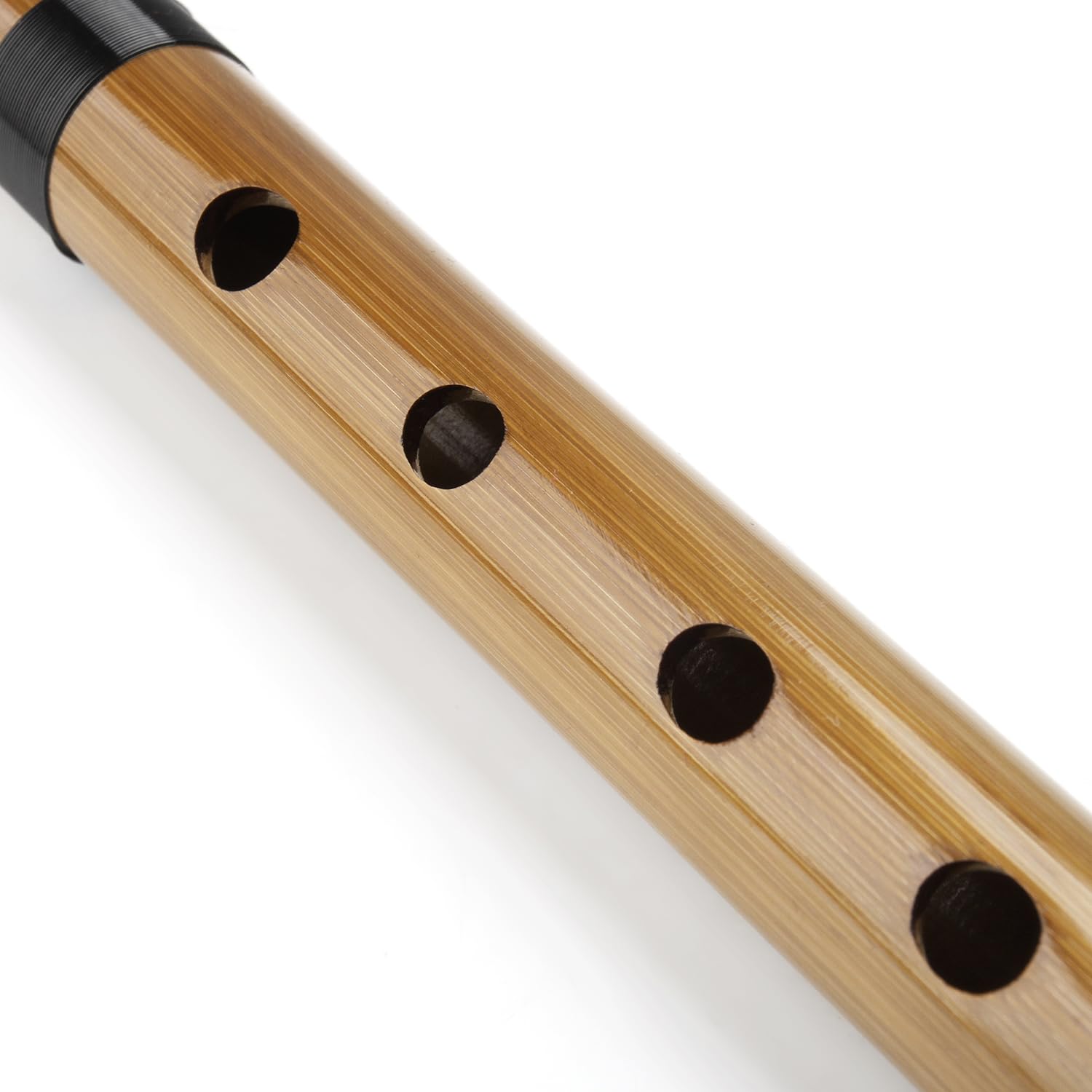 Japanese Bamboo Flute with Black Lines 7/8 Hon Handmade Bamboo Musical Instrument (7 Hon)