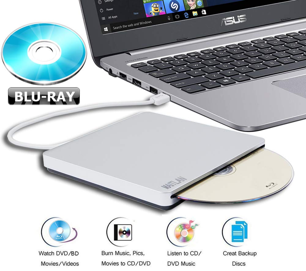 External 3D Blu-ray and DVD CD Players USB 3.0 SuperDrive Optical Drive for Apple iMac 27 21.5 Inch Mac Pro Book 2019 2020 2021 2022 Desktop Computers PC, Dual Layer 8X DVD+-RW DL 24X CD Writer