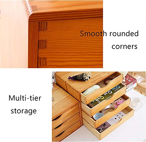 File Cabinet Desktop File Drawer Quality Wood Desk OrganizerFiling Cabinet Desktop Office Supplies (1 Layers)