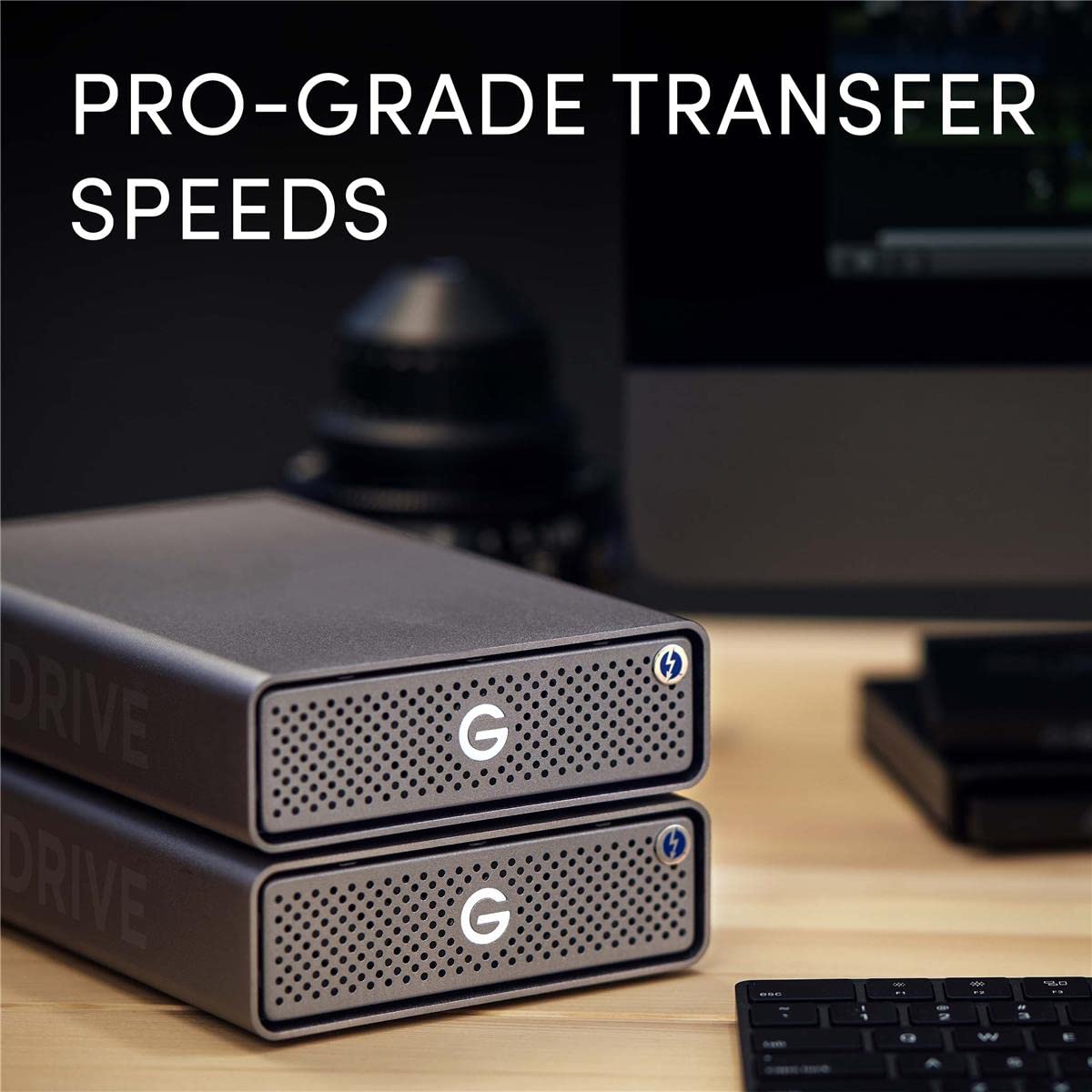 SanDisk Professional 20TB G-DRIVE PRO - Enterprise-Class Desktop Hard Drive, Thunderbolt 3, USB-C, 7200RPM Ultrastar Drive Inside - SDPH51J-020T-NBAAD