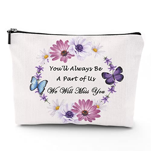 Coworker Leaving Gifts for Coworker Colleagues Boss Best Friends Leader Employee Farewell Gifts Goodbye, Makeup Bags for Retirement Going Away Friendship Appreciation Thank You Her Cosmetic Bag A002