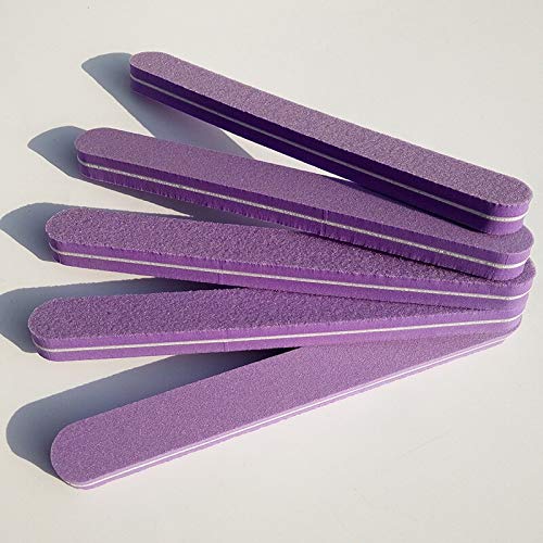 Nail Files Bufers 2 Purple Nail Files Nail Buffer Block Tools EVA Nail File Nail Buffer Grinding Tools Emery Board,100/180.