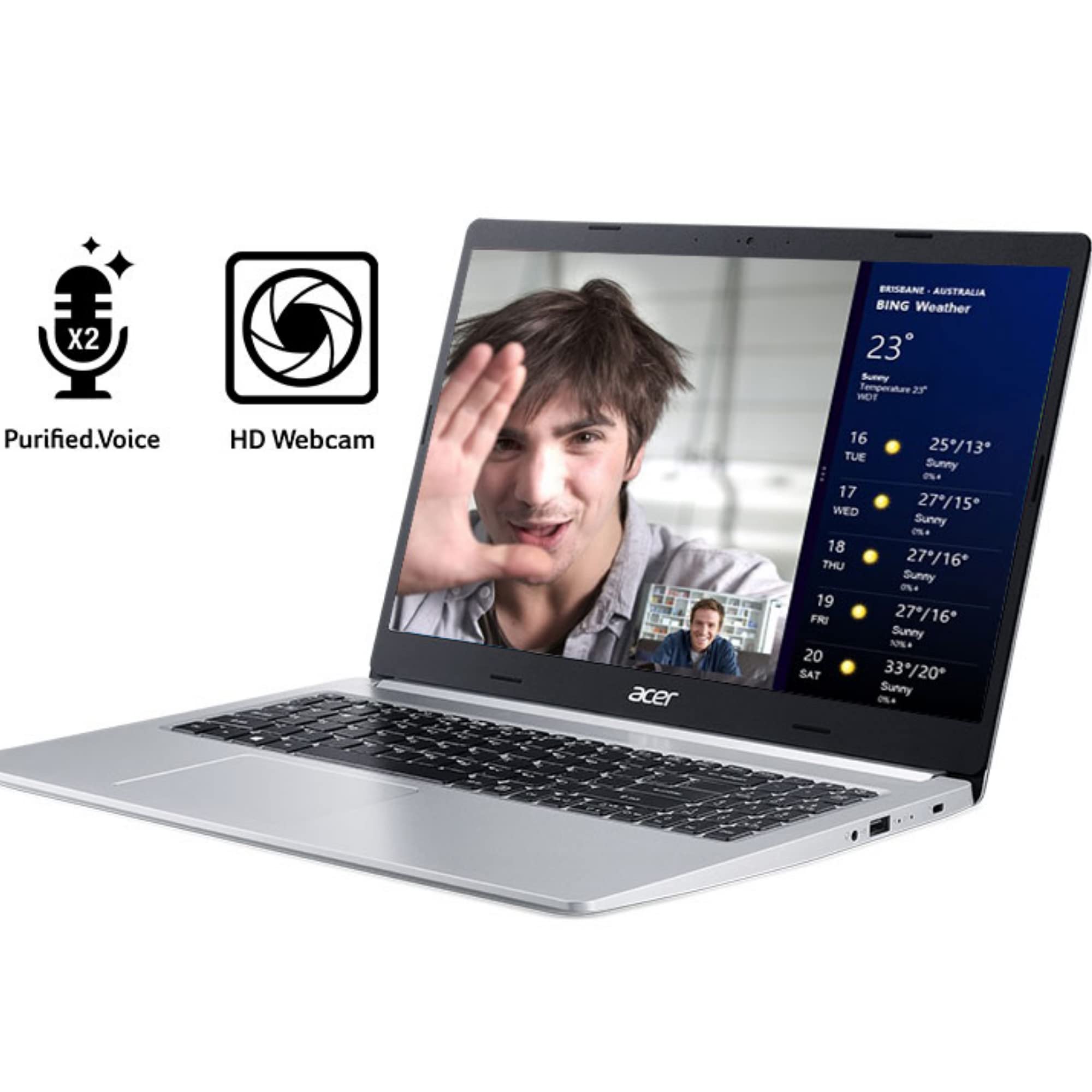 acer Aspire 5 Slim Essential Laptop, 15.6" Full HD IPS Display, 12GB RAM, 1TB SSD, Intel Dual-Core i3 Processor Up to 4.1 GHz, HDMI, Windows 11 S