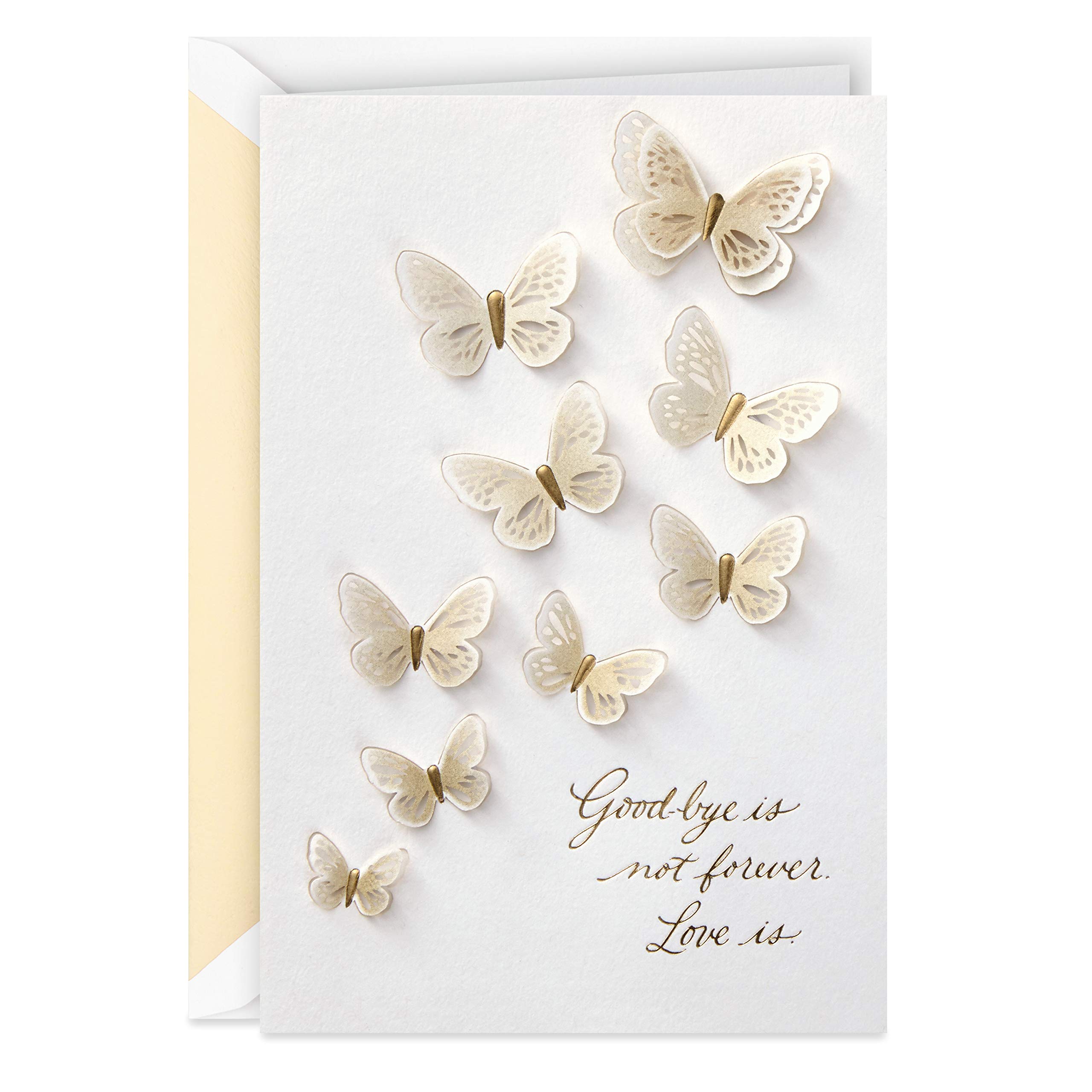 Hallmark Sympathy Card (Let There Be Memories) (5RZB2134) & Signature Sympathy Card (Butterflies)