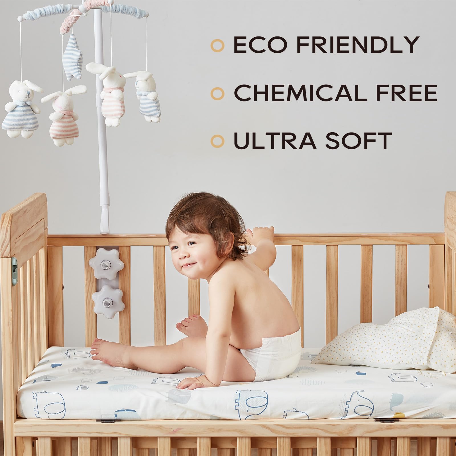 ECO BOOM Diapers, Viscose from Bamboo Diapers, Natural Soft Disposable Nappies for Infant, Size 3 Suitable for 13 to 22lb (Medium - 32 Count)