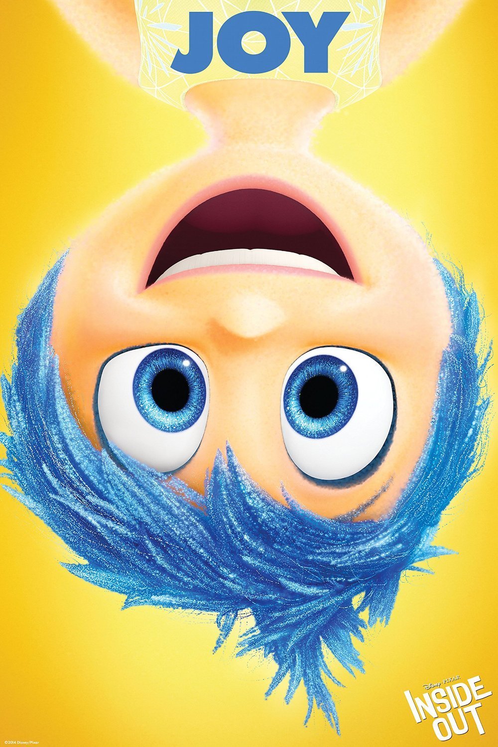 Jionk? JOY - Inside Out Movie Poster 24 x 36" , Glossy Finish (Thick): Joy, Fear, Anger, Disgust, Sadness