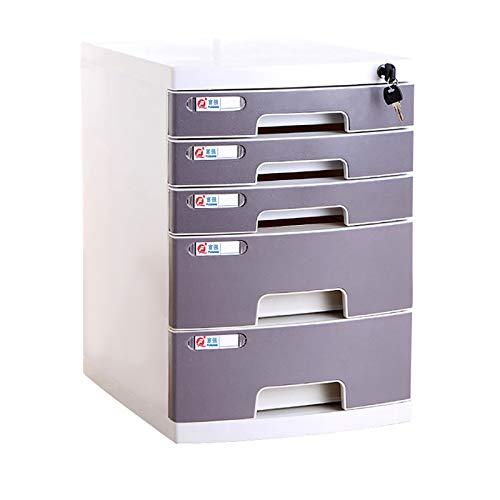 Flat File Cabinet, Drawer Organizer 2/3/4/5 Layers, with Lockable Environmentally Friendly Plastic, Classification Tags Improve Work Efficiency. (Size : 5 Layers)