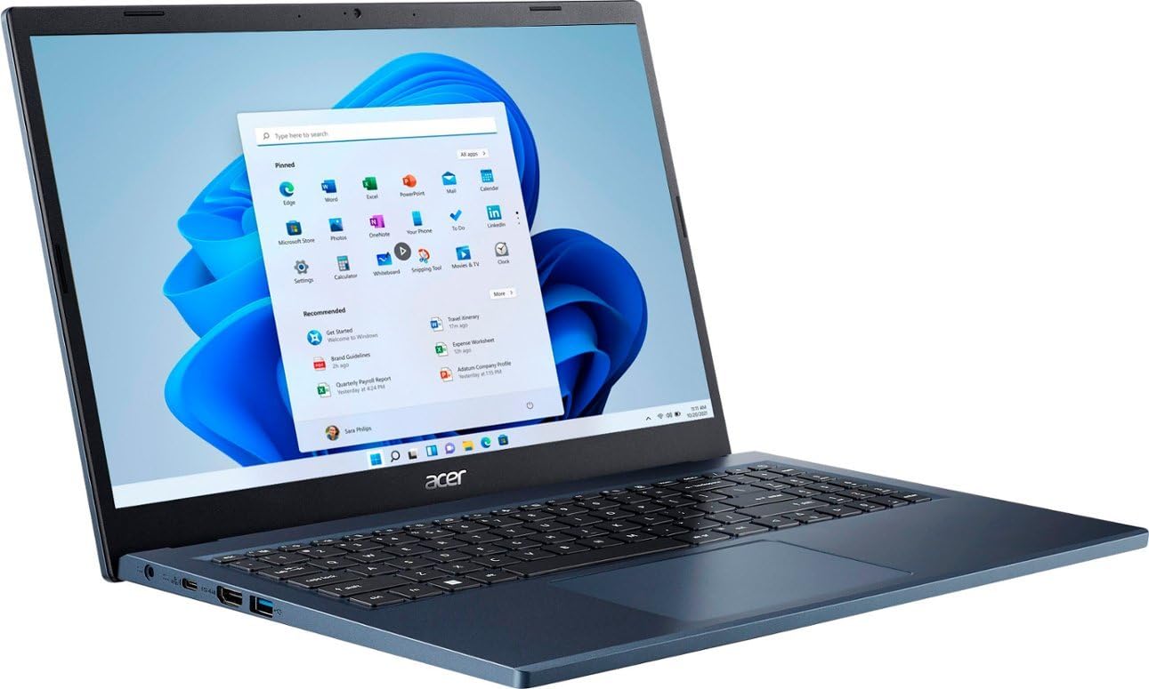 Acer Aspire 3 Thin & Light Laptop - 15.6" Full HD IPS Touch Display - AMD Ryzen 5 7520U - 8GB LPDDR5-512GB SSD - Wi-Fi 6 - Steam Blue