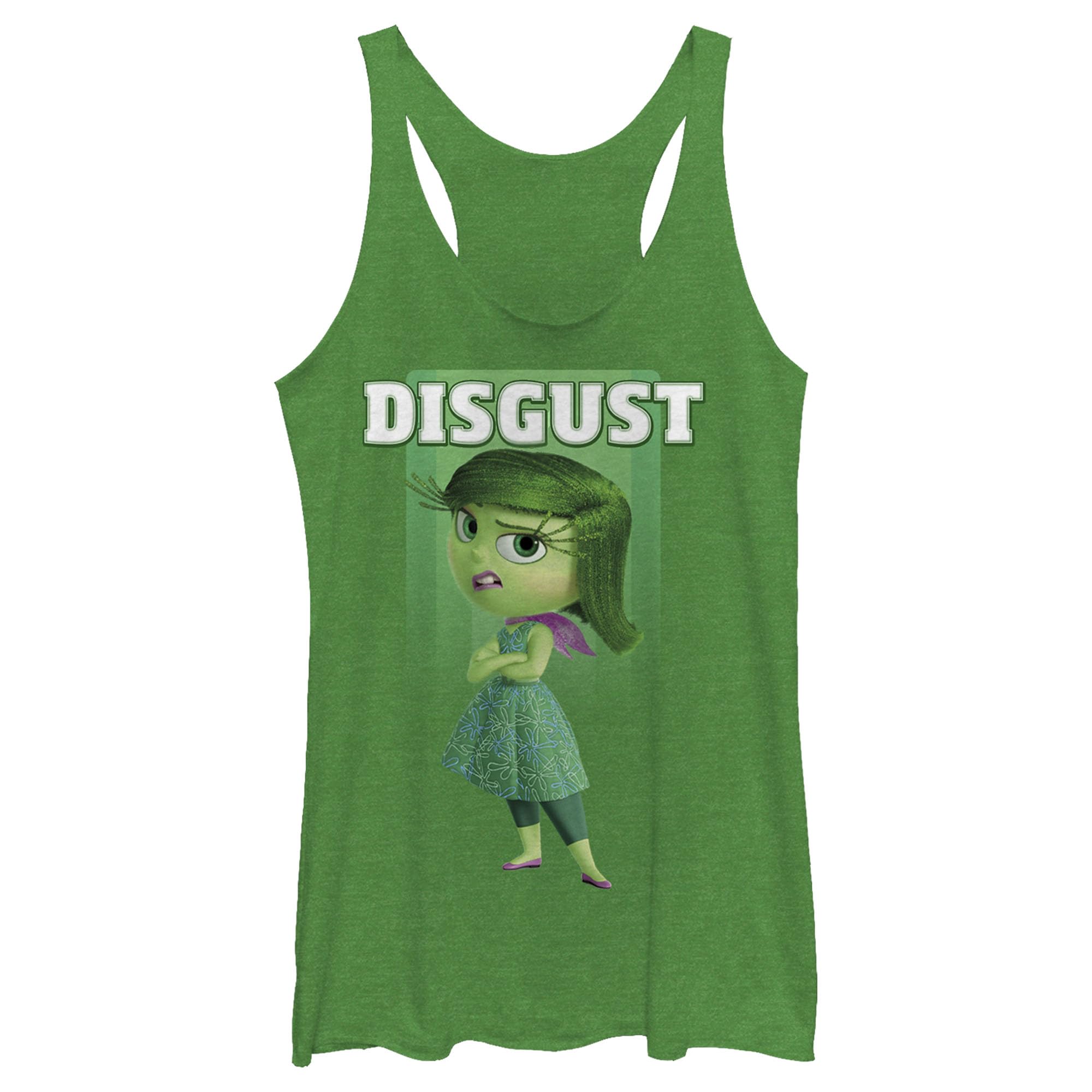 Pixar Inside Out Disgust Women's Racerback Tank Top, Envy Green, X-Large