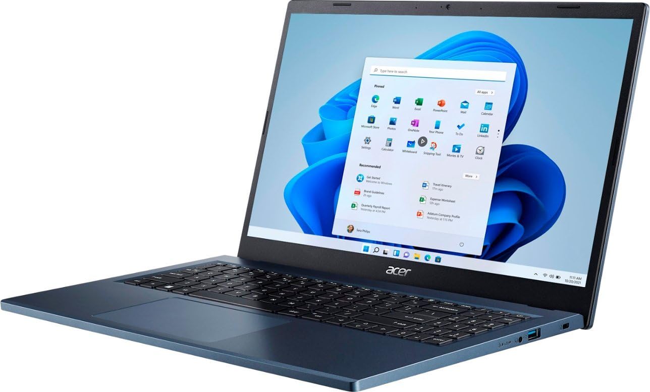Acer Aspire 3 Thin & Light Laptop - 15.6" Full HD IPS Touch Display - AMD Ryzen 5 7520U - 8GB LPDDR5-512GB SSD - Wi-Fi 6 - Steam Blue