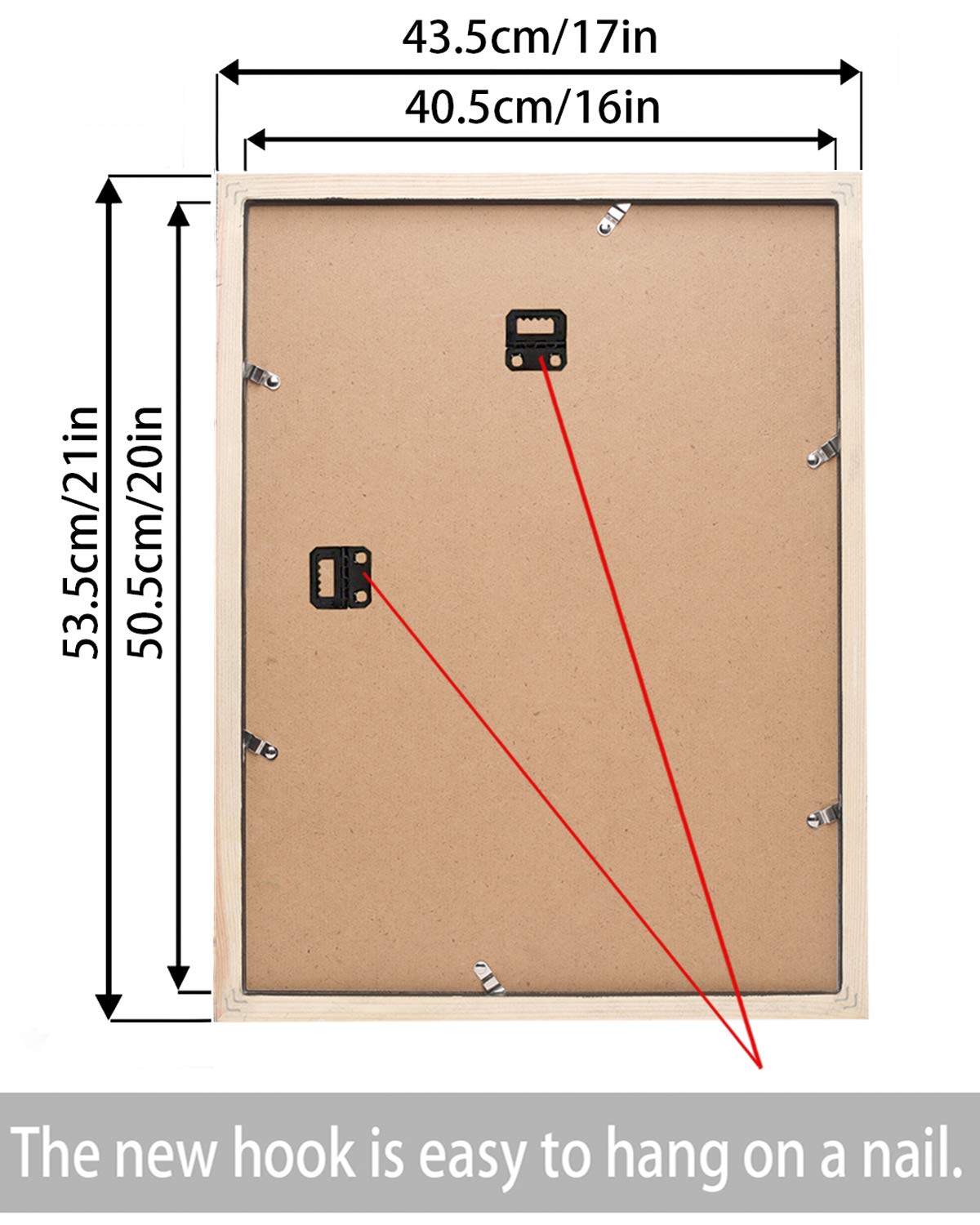 WKDP 16x20 Diamond Painting Frame 40x50cm Diamond Art frames, Display Pictures16x20inch / 40x50cm Without Mat or 14x18inch / 35x45cm With Mat, Solid Wood Frame Black (FK005)