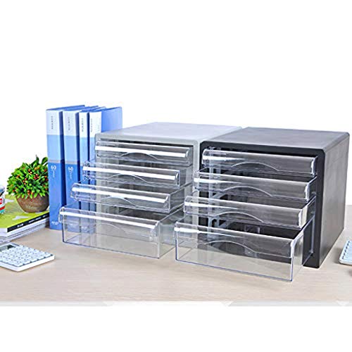 NAHDU Document Organizer - Half Transparent Vertical File Cabinet 4 Drawer Index Function Flat Drawer (Color : E)
