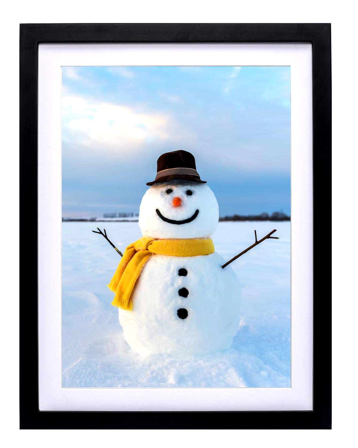 WKDP 16x20 Diamond Painting Frame 40x50cm Diamond Art frames, Display Pictures16x20inch / 40x50cm Without Mat or 14x18inch / 35x45cm With Mat, Solid Wood Frame Black (FK005)