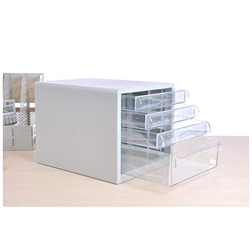 NAHDU Document Organizer - Half Transparent Vertical File Cabinet 4 Drawer Index Function Flat Drawer (Color : E)