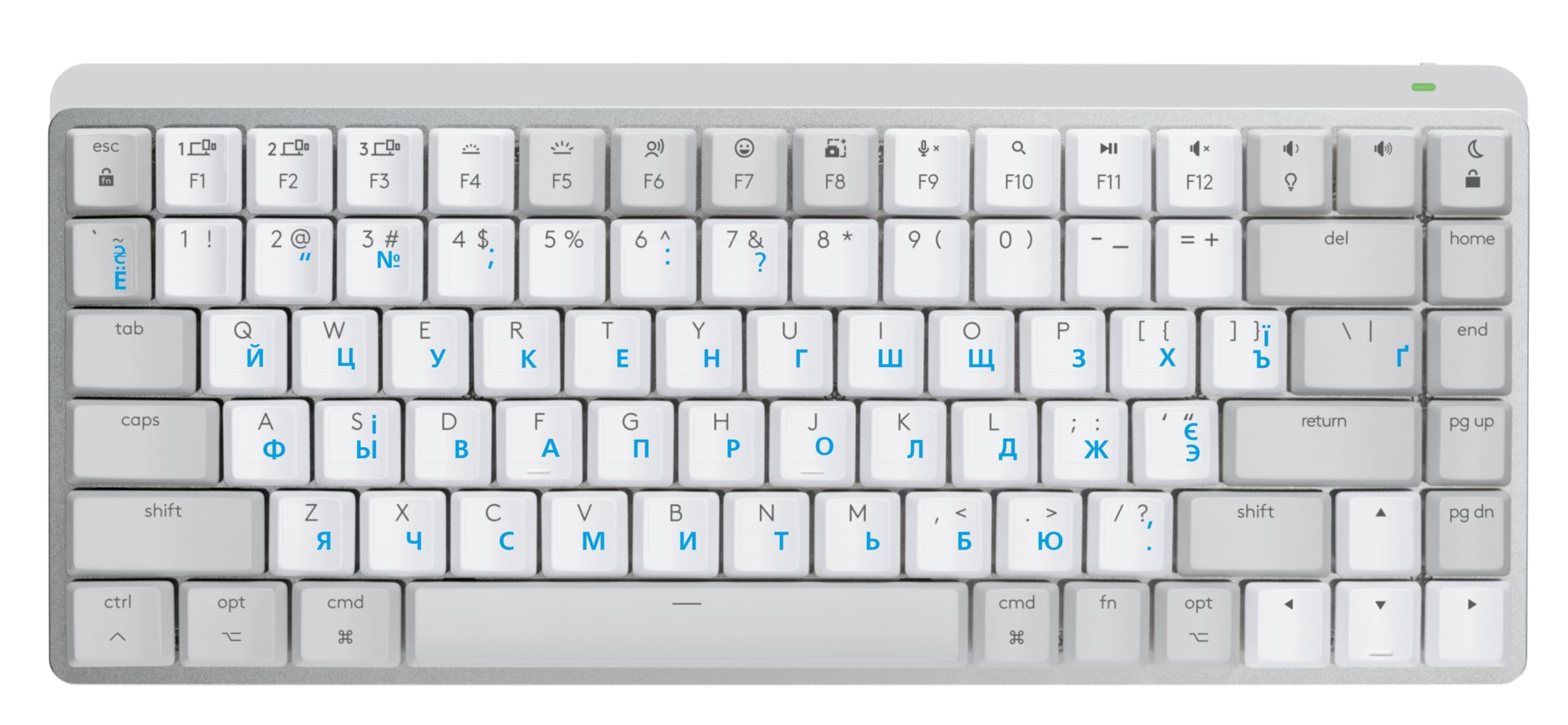 2 Pack Russian Blue Keyboard Stickers Cyrillic for Computer Blue Keyboard Letters on Clear Transparent Background