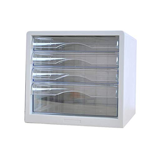 NAHDU Document Organizer - Half Transparent Vertical File Cabinet 4 Drawer Index Function Flat Drawer (Color : E)