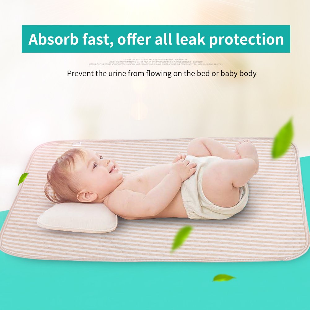 ZJchao Diaper Change Pad, Washable Baby Changing Pad Mats, Diaper Changing Pad, Travel Changing Mat Station, Infant Mattress Pad for Girls Boys(S)
