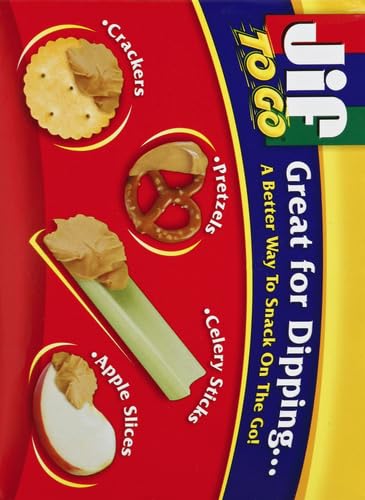 Jif To Go Creamy Peanut Butter, 8- 1.5 Ounce Cups, Smooth and Creamy Texture, Snack Size Packs