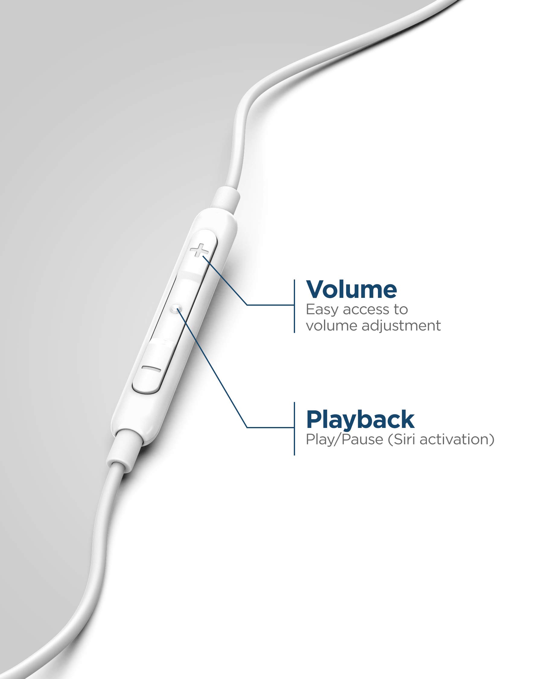 Thore iPhone Earphones (Apple MFi Certified) V120 in Ear Wired Lightning Earbuds (Sweat/Water Resistant) Headphones with Mic/Volume Remote for iPhone 12/13/14 Pro Max - White