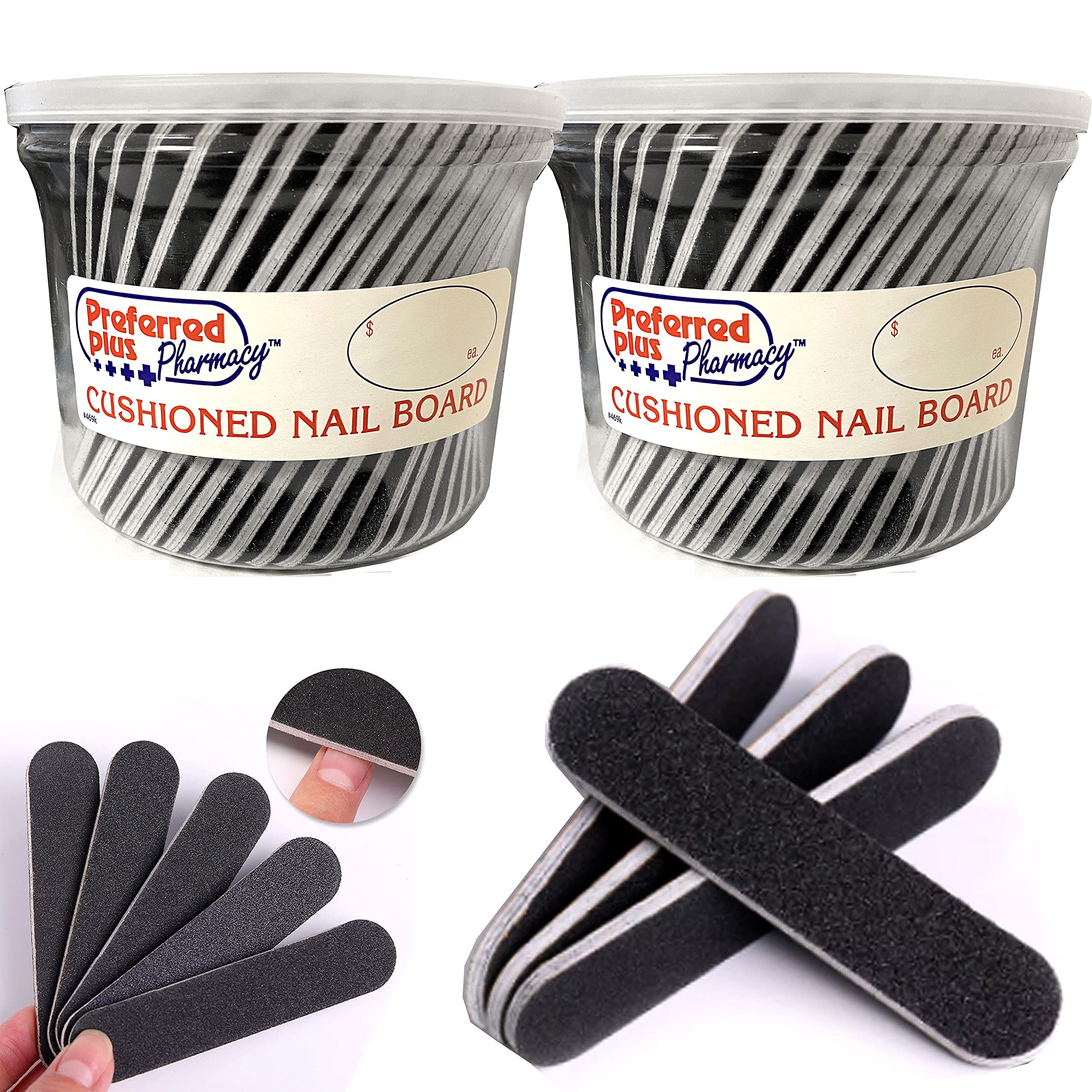 120 Ct Professional Nail Files Emery Board 4.5" Double Sided Bulk