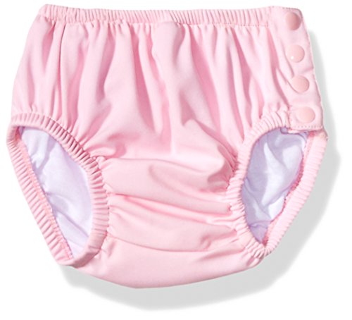 Kiko & Max Girls' Absorbant Reusable Swim Diaper, Strawberries (Pink), Small