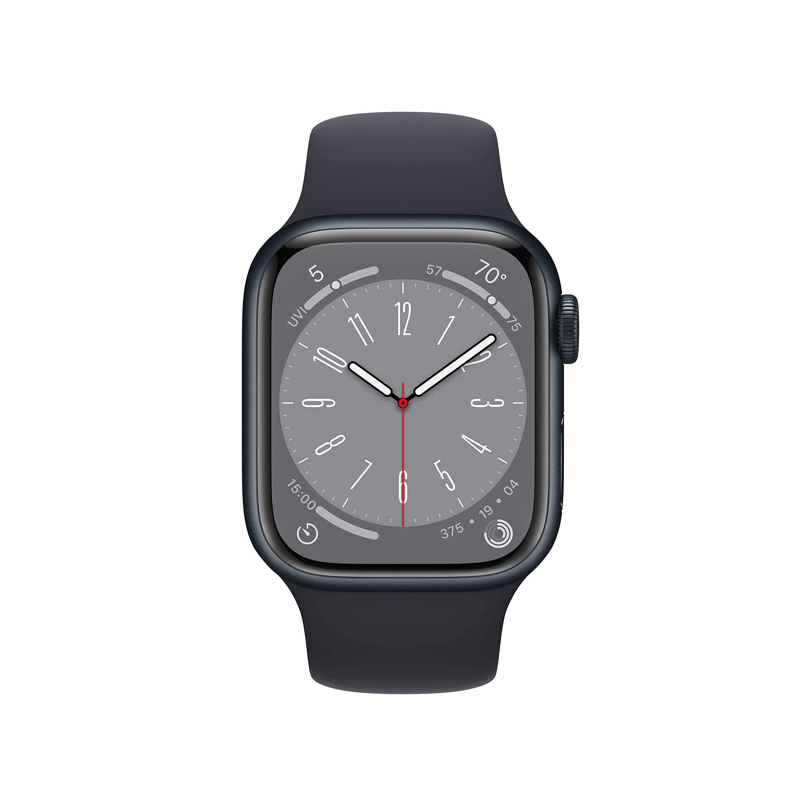 Apple Watch Series 8 (GPS + Cellular, 41MM) - Midnight Aluminum Case with Midnight M/L Sport Band (Renewed Premium)